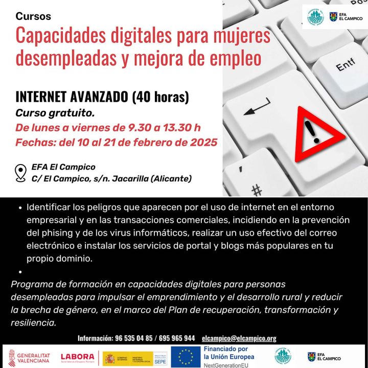 Curso gratuito - Internet Avanzado - Febrero2025 | EFA El Campico